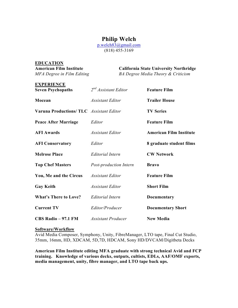Philip Welch Resume - 03.05.12 | PDF | Games & Activities | Computers