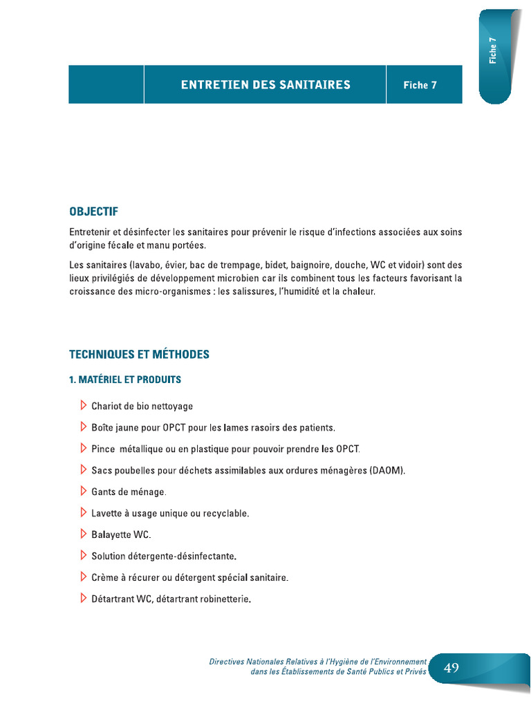 7entretien Des Sanitaires | PDF