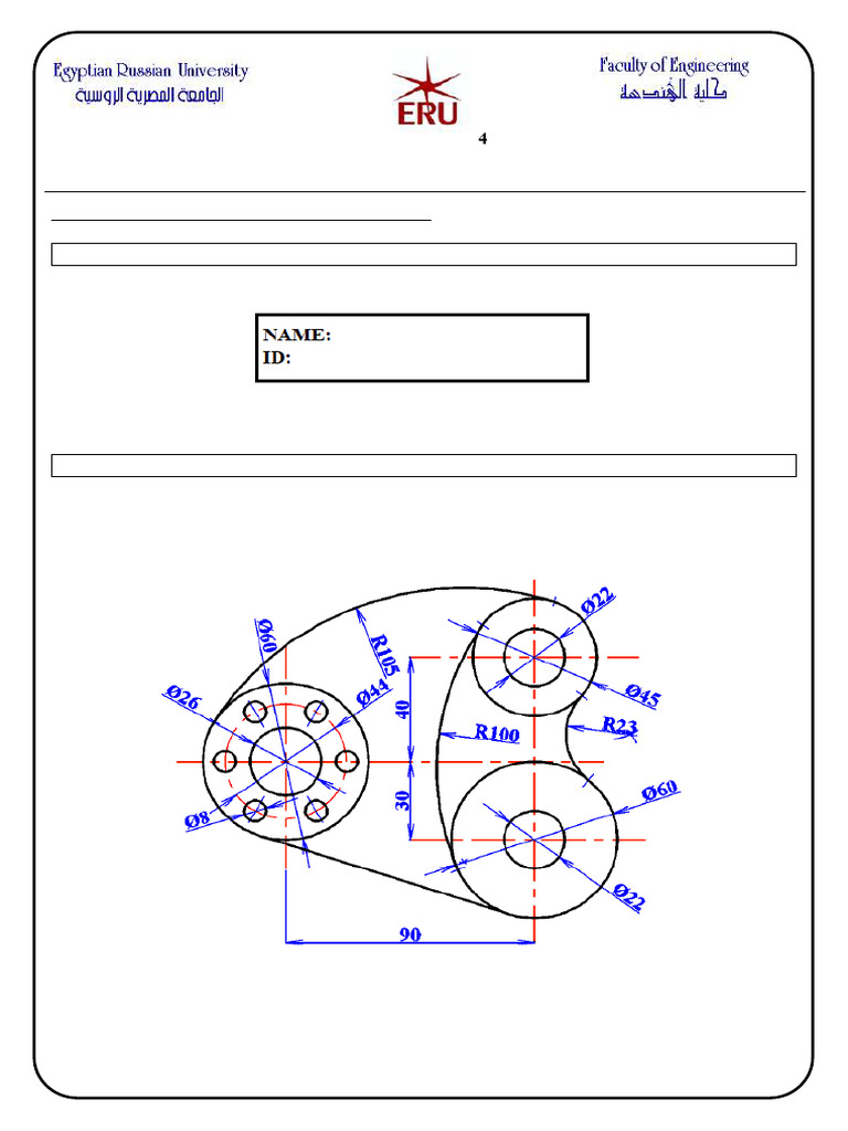 Home Work No 4 Computer Aided Drawing AutoCad | PDF