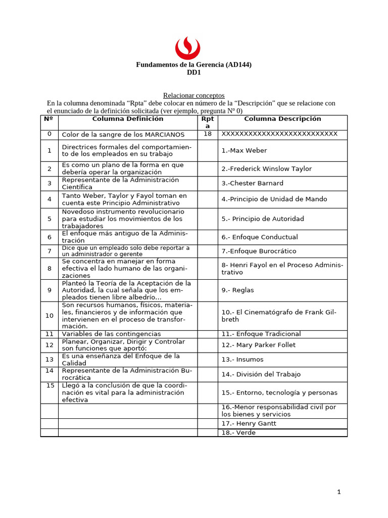 DD1 Relacionar Conceptos (Alumnos) | PDF