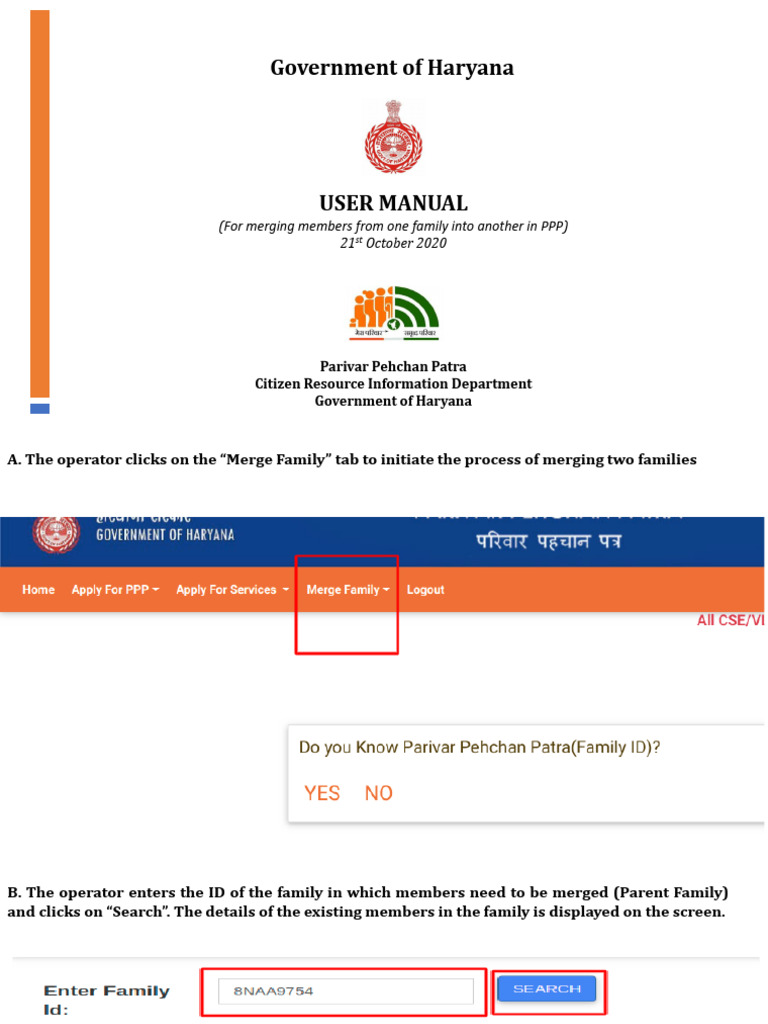 User Manual Merge Family | PDF