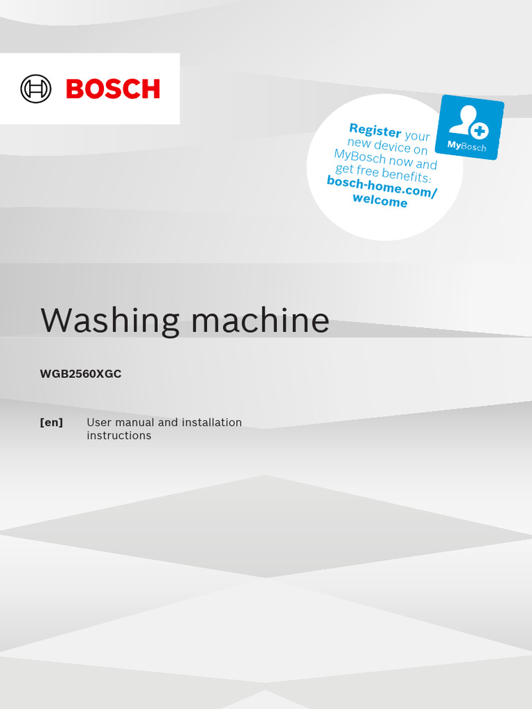 Bosch Washing | PDF | Ac Power Plugs And Sockets | Washing Machine