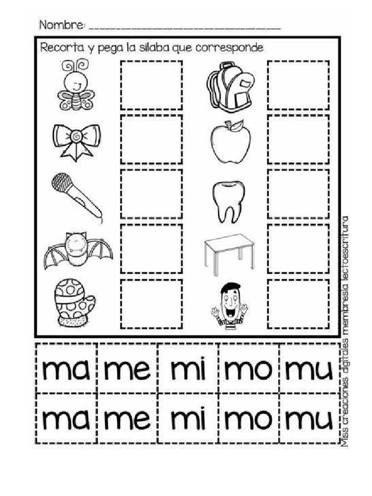 Actividad M Con Vocales Pdf