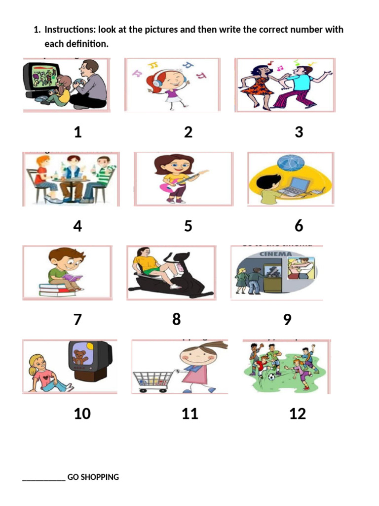 1 Vocabulary Leisure Activities | PDF