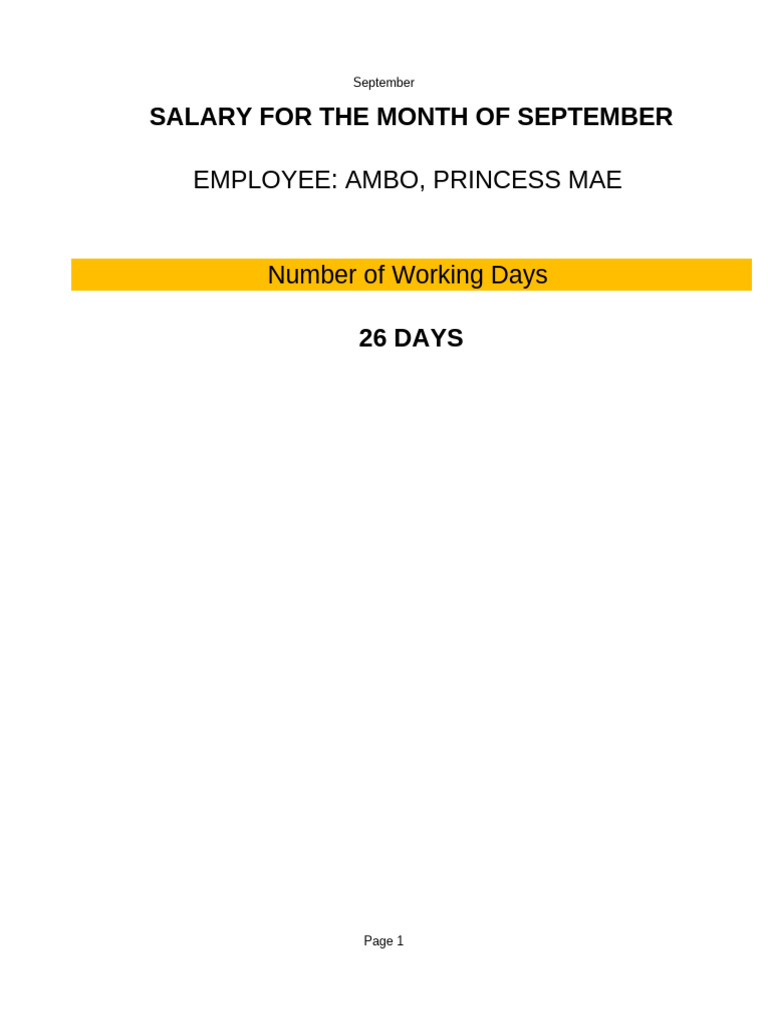 Copy of Ambo,Princess Mae Payslip | PDF