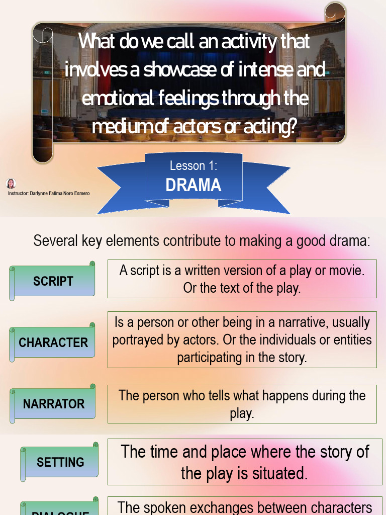 1.1 Lesson 1 2 Drama Discussion | PDF | Philippines | Theatre