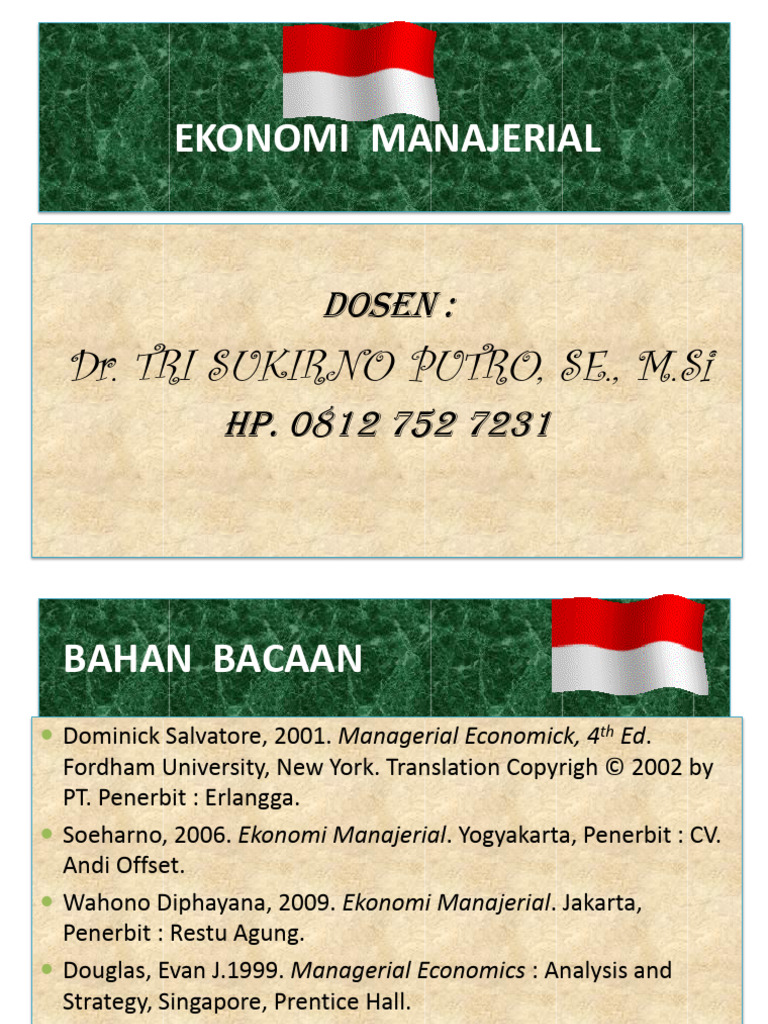 BHN Ajar Ekon. Manajerial 2020 | PDF