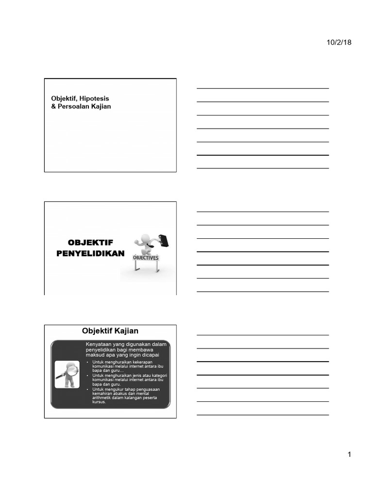 Kuliah 3 Objektif Kajian PDF | PDF