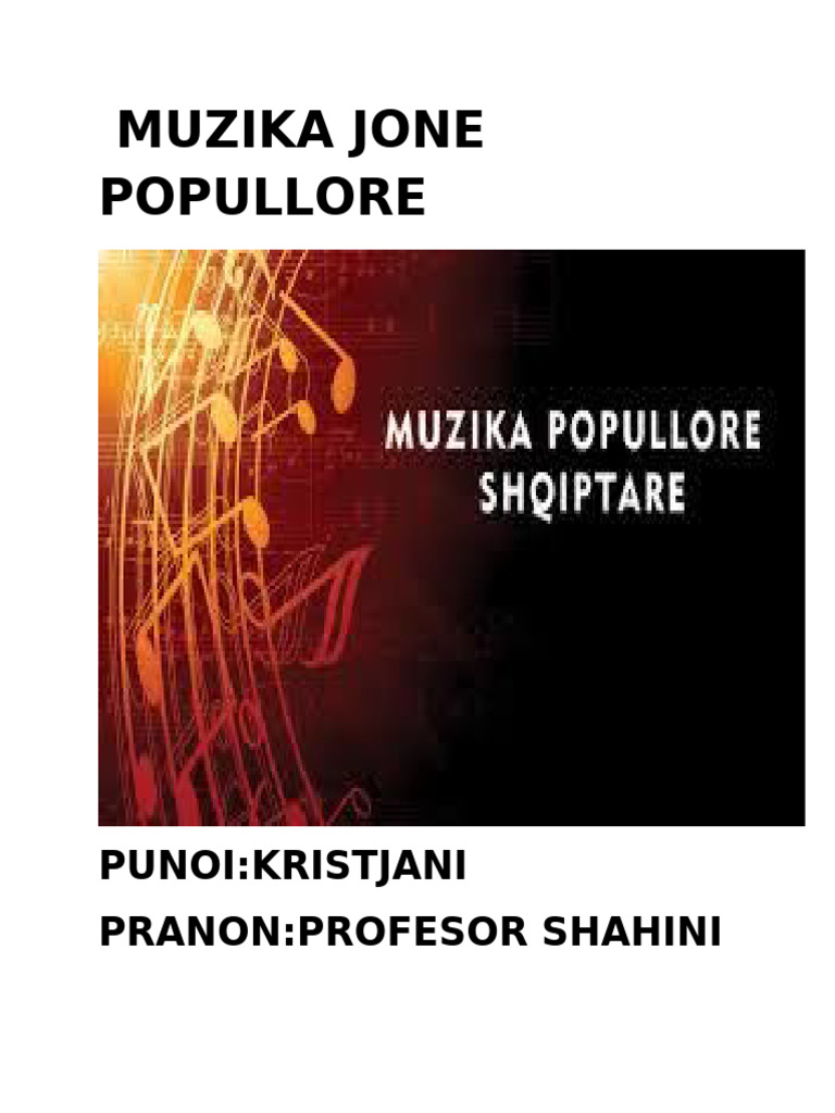 Muzika Jone Popullore | PDF