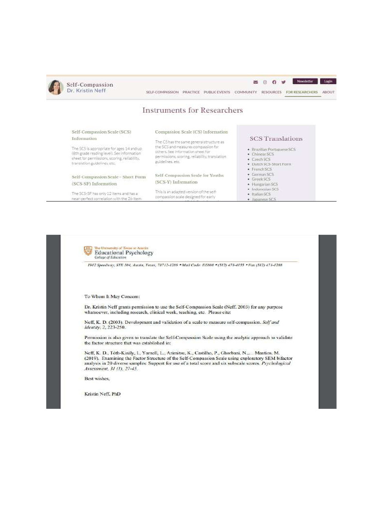 Self-Compassion Scale Overview | PDF