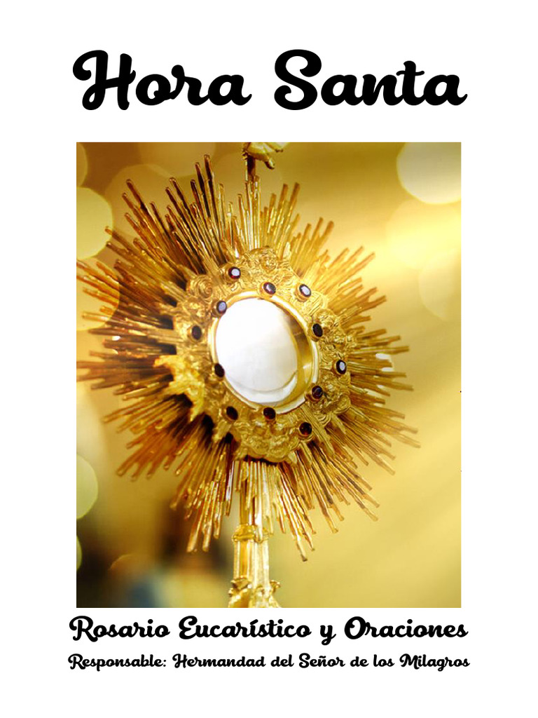Hora Santa | PDF | eucaristía | Cristo (título)