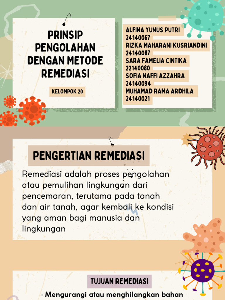 KEL 20 Prinsip Metode Remediasi | PDF