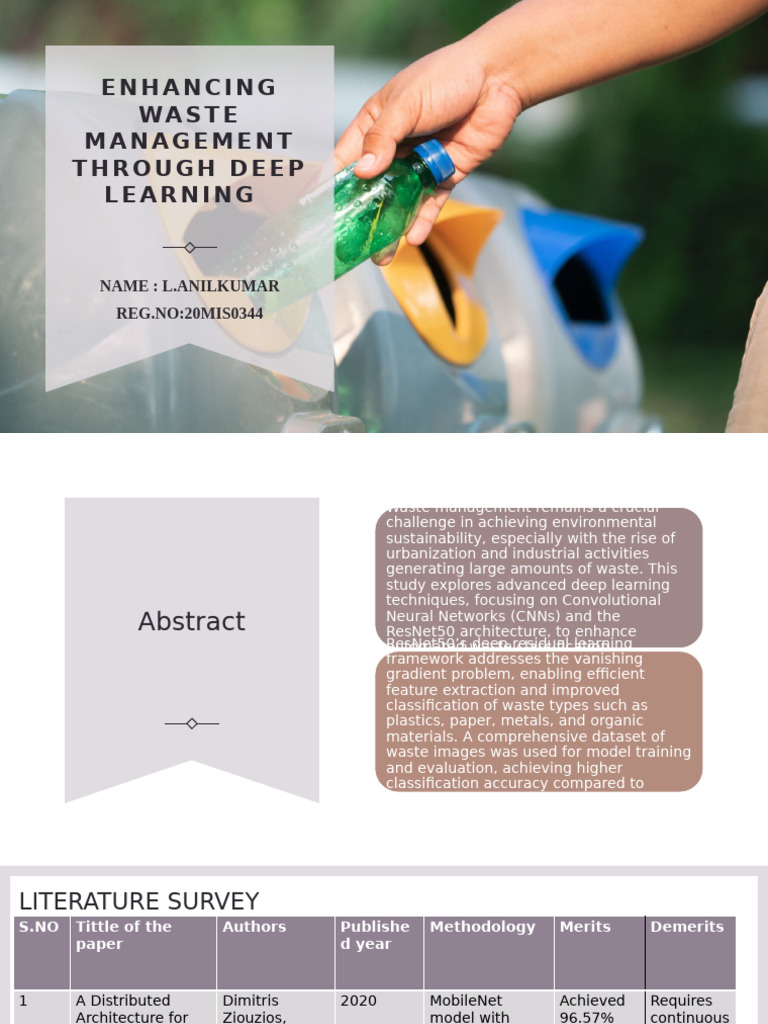 Enhancing Waste Management Through Deep Learning | PDF | Deep Learning ...
