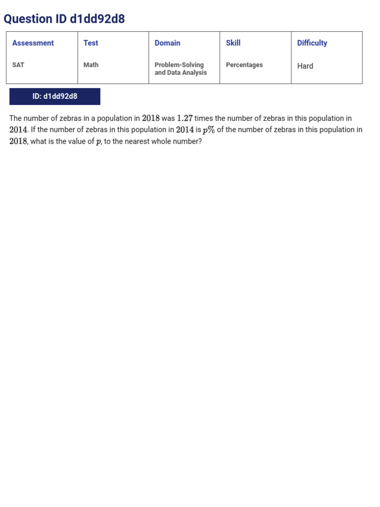 Problem-Solving and Data Analysis | PDF | Sat | Mean