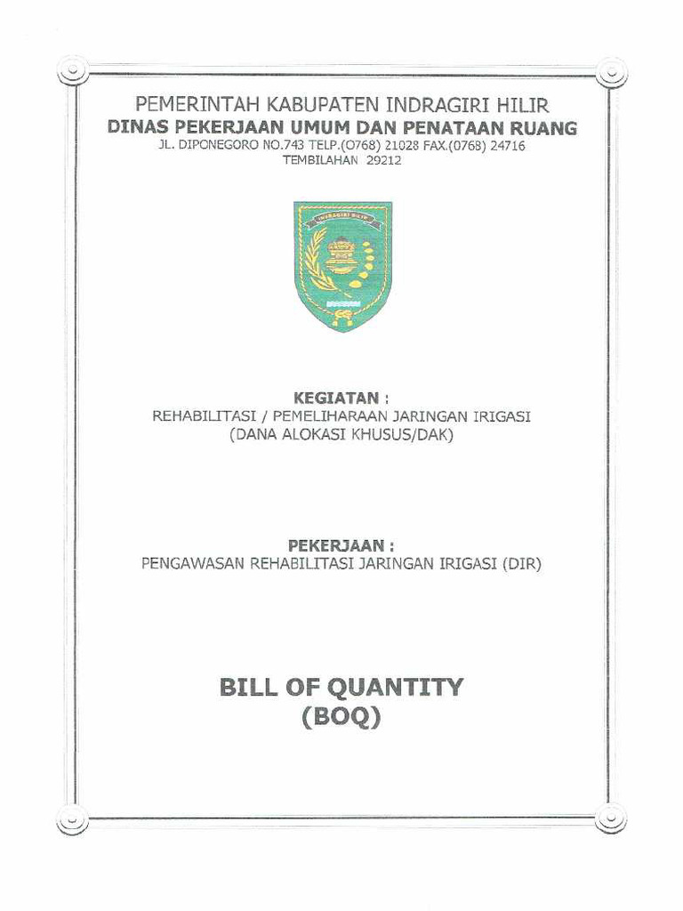 Bill of Quantity | PDF