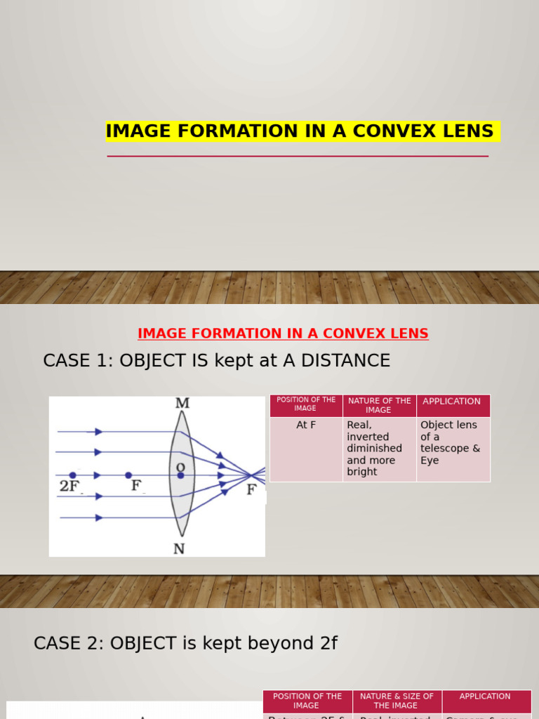 Image Formation Cases in Convex Lens | PDF