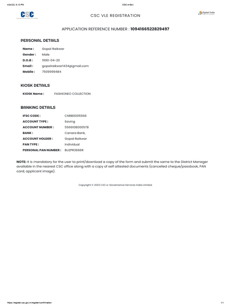 CSC E-Gov Application | PDF