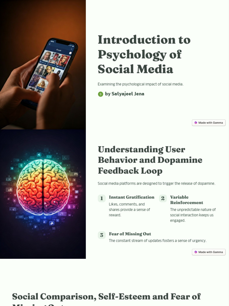 Psychology of Social Media Impact | PDF | Cognition | Social Psychology