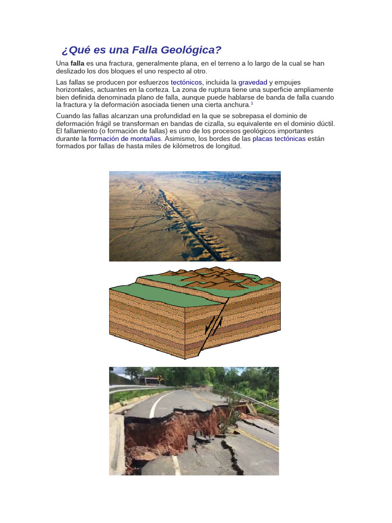 Definición de Falla Geológica | PDF