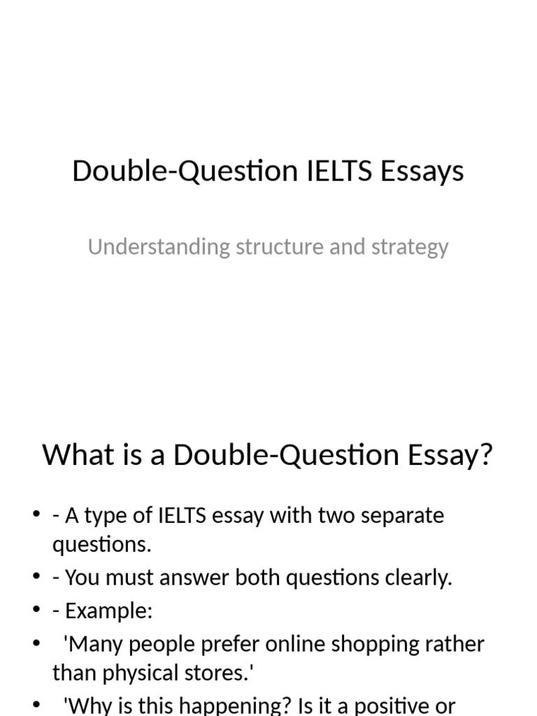 Double Question Ielts Pdf