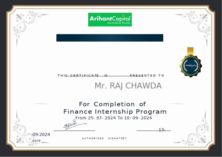 Raj Certificate | PDF