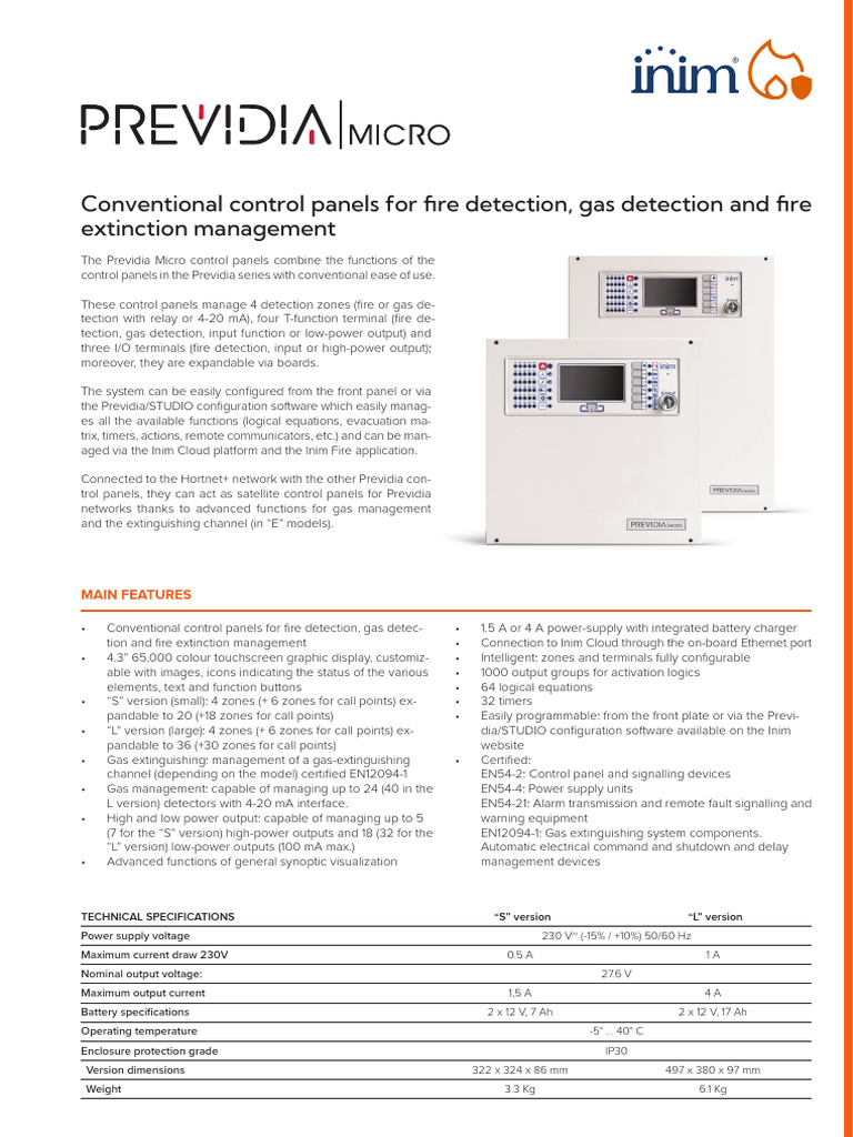 Previdia Micro Control Panels Overview | PDF | Power Supply | Mains ...
