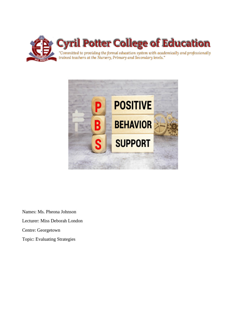 Positive Behaivior PBS 2 | PDF | Attention | Teachers