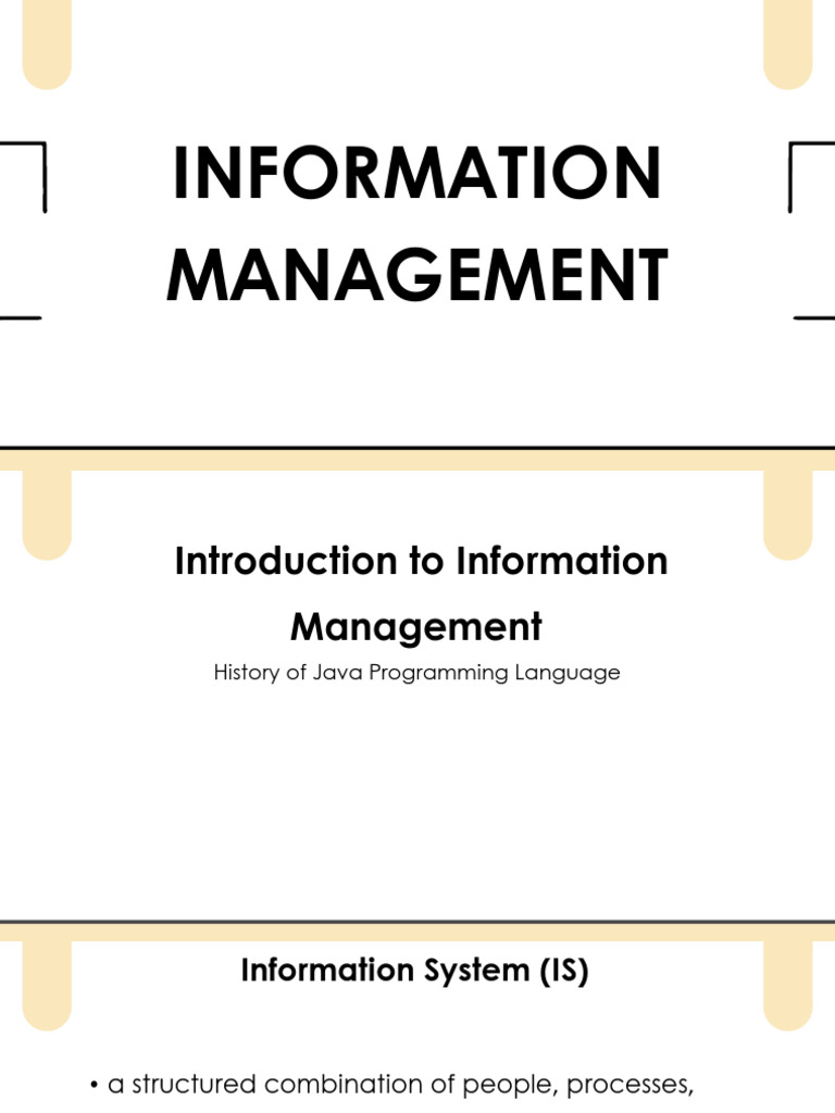 Overview of Information Management Systems | PDF | System | Information