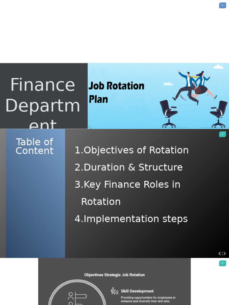 Finance Department Rotation Plan | PDF | Business | Economies