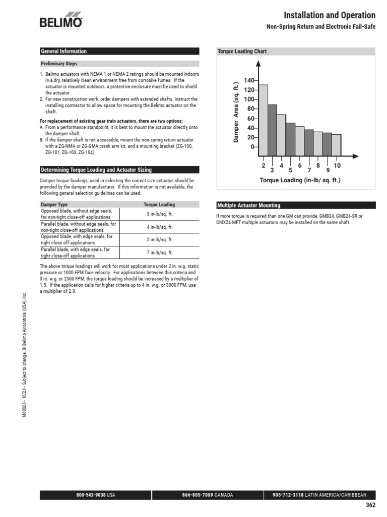Belimo Valve Actuator Installation Guide | PDF | Electric Motor ...