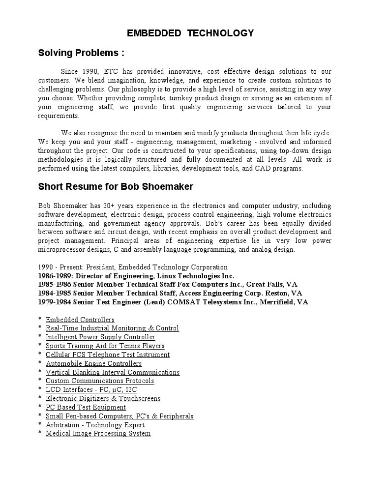 Embedded Technology Solving Problems | PDF | Embedded System ...