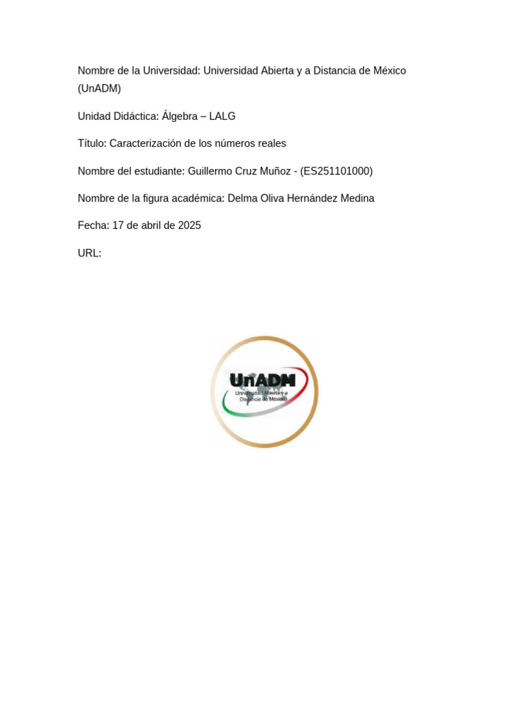 Lalg U1 Ea1 Gucm | PDF | Número Real | Exponenciación