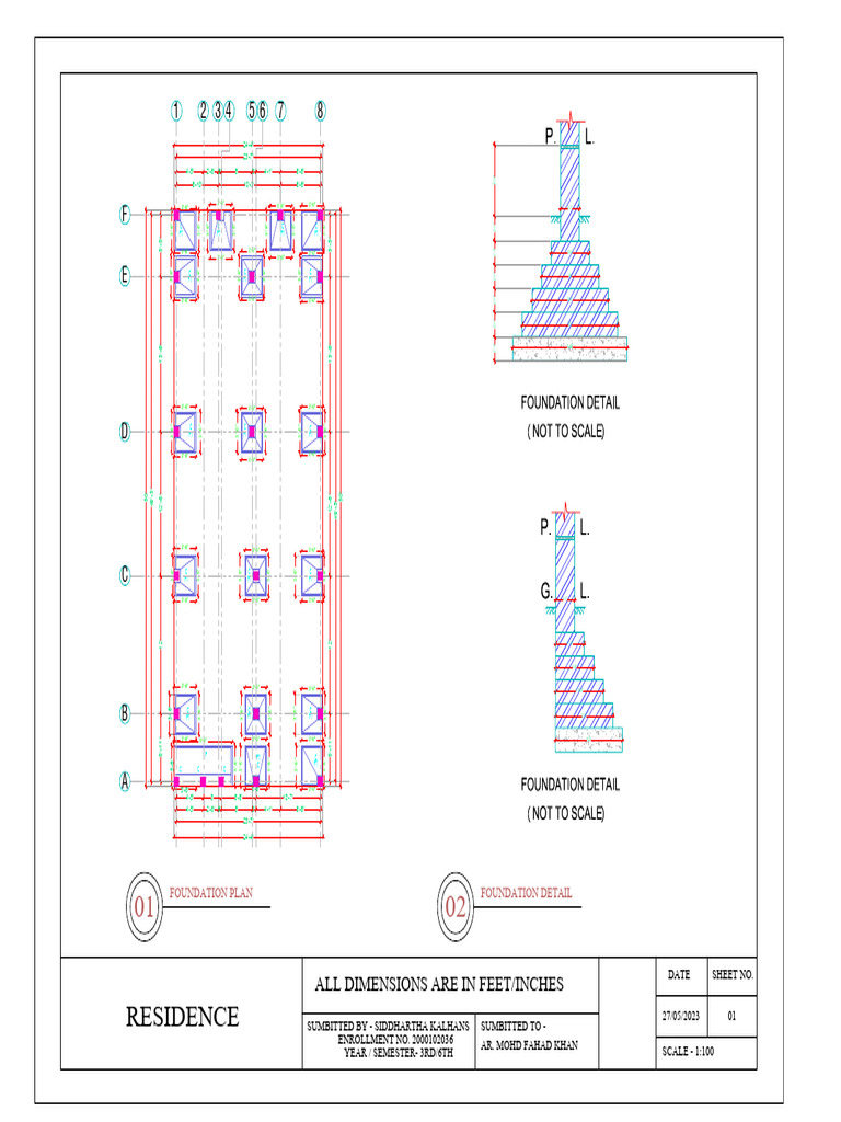 Residence: All Dimensions Are in Feet/Inches | PDF