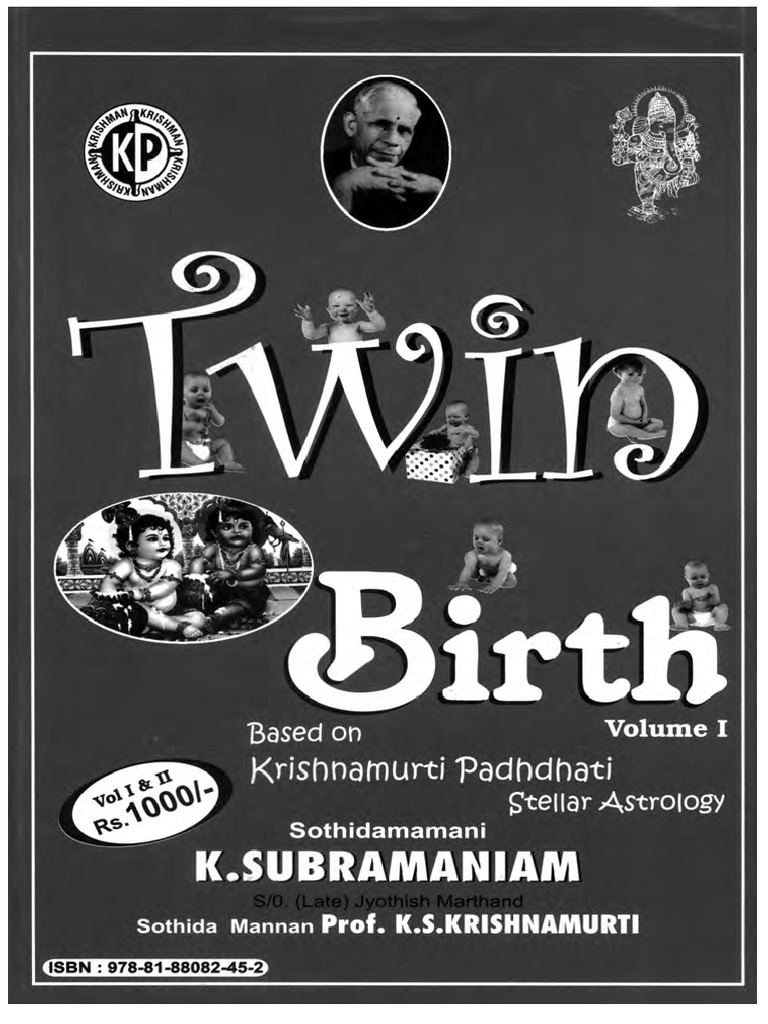 Jyotish KP 2012 K. Subramaniam Twin Birth Vol 1 and 2 | PDF | Planets ...