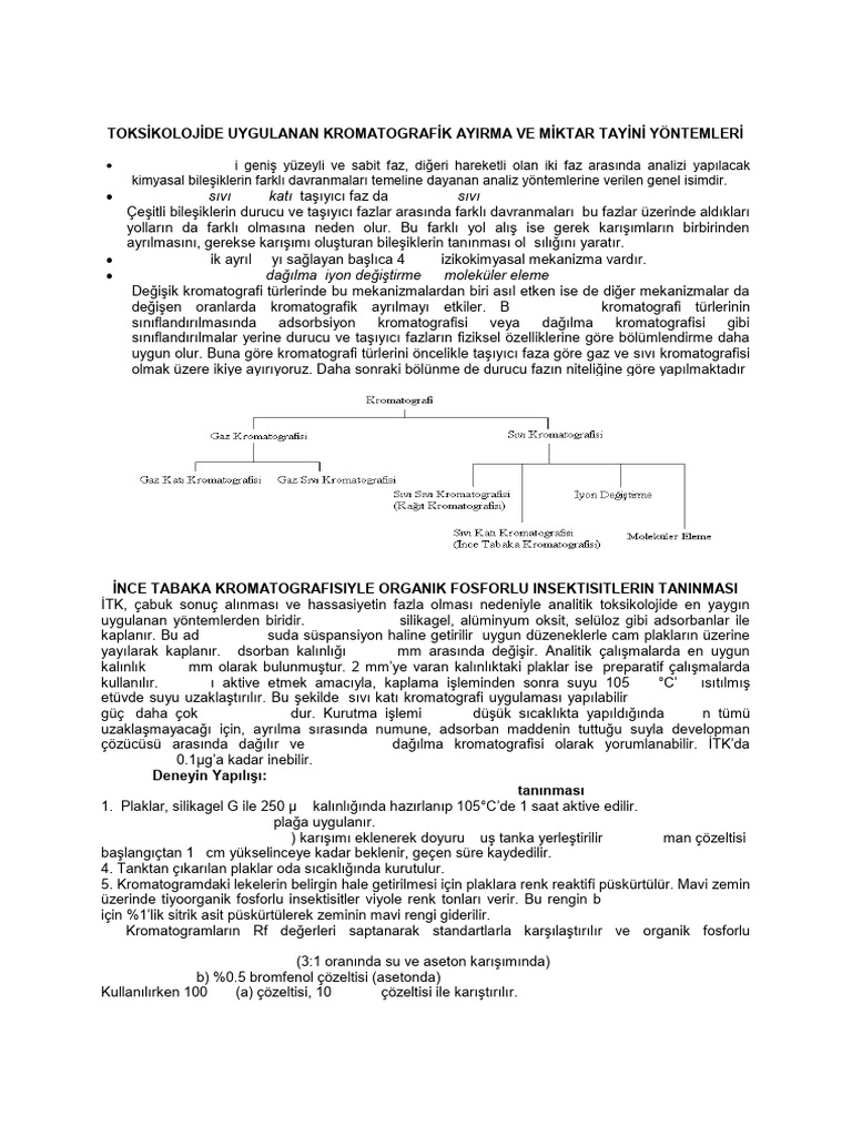 İnce Tabaka Kromatografisi Ile Organik Fosforlu Insektisitlerin ...