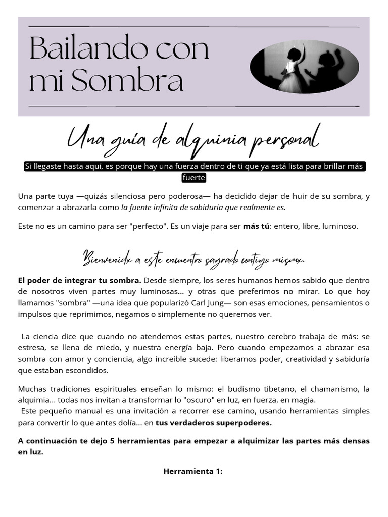Herramientas para Integrar tu Sombra | PDF | Las emociones | Conceptos ...