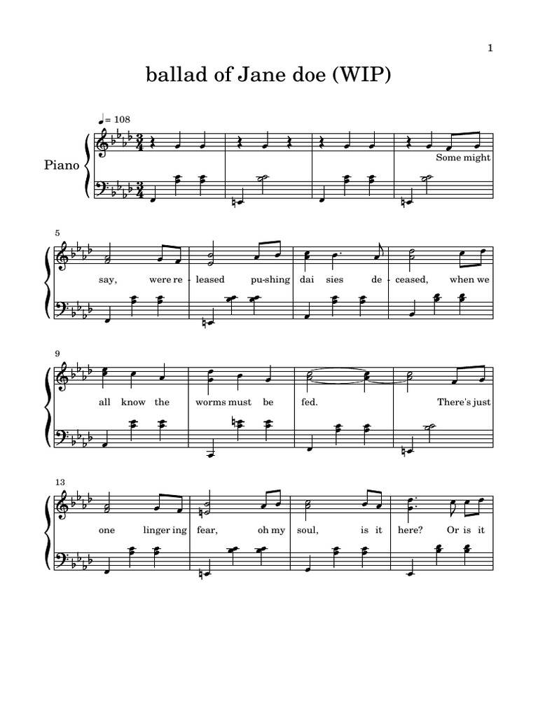 Ballad of Jane Doe (WIP) | PDF