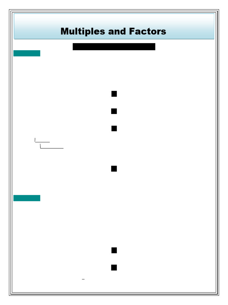Chapter 5 Multiples and Factors (Sourov) | PDF | Elementary Mathematics | Abstract Algebra