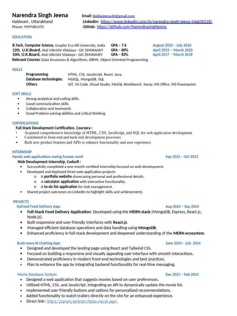 Bobby Resume | PDF | Databases | Web Development
