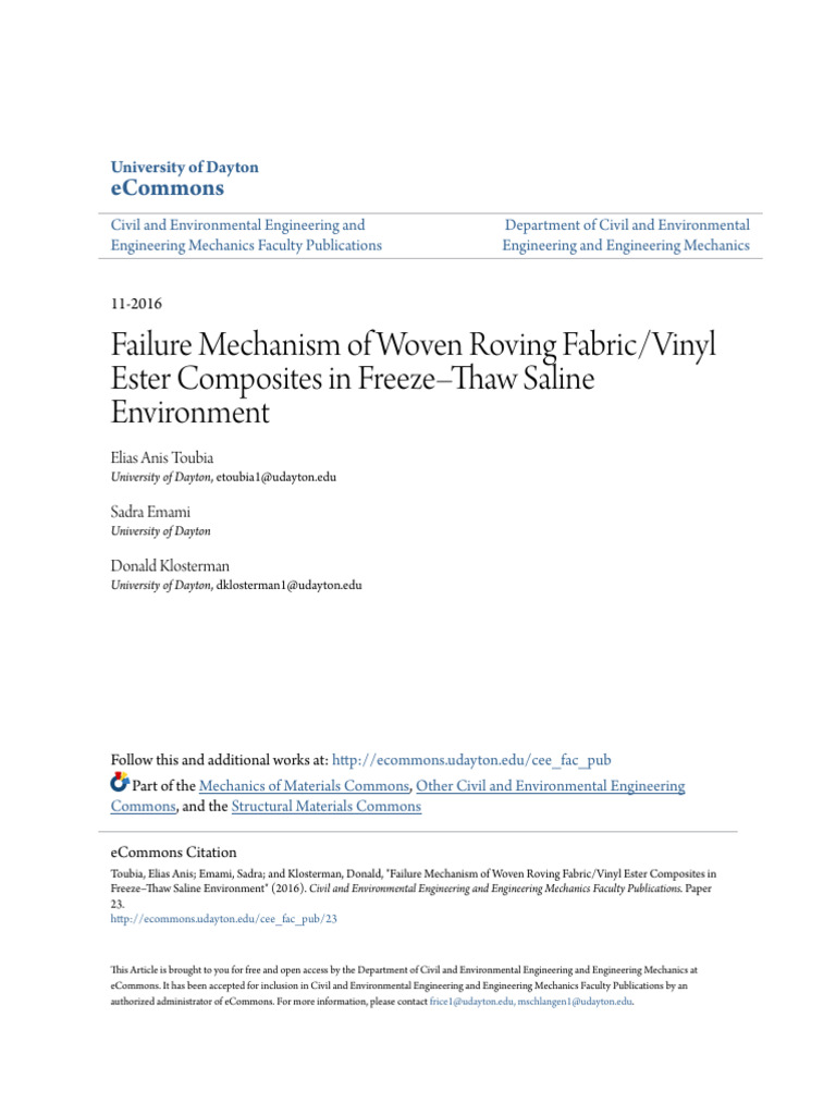 Failure Mechanism of Woven Roving Fabric - Vinyl Ester Composites in ...