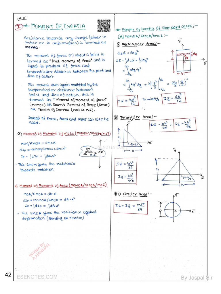 Engineering Mechanics Handwritten notes Part_3 | PDF
