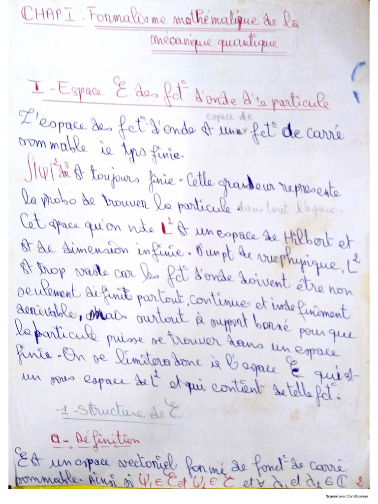 Cours Mécanique Quantique | PDF