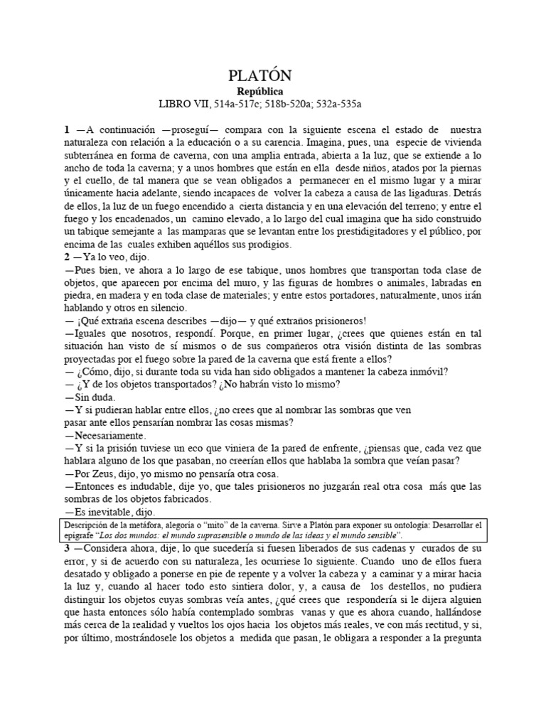 HF 1. Platón (Textos Explicados) | PDF | Dialéctico | Verdad