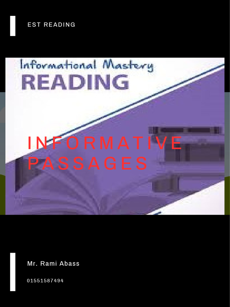 1-EST Seen & UnSeen informative Passages Mr. Rami Abass | PDF | Salt | Zinc