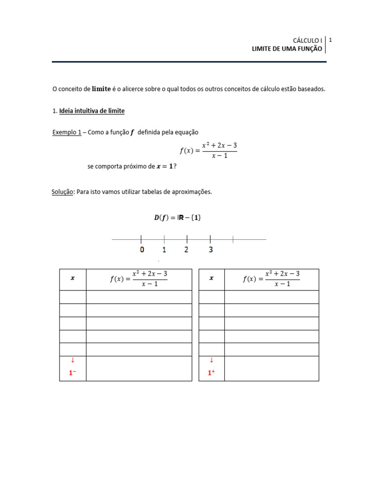 Limite de Uma Função | PDF | Limite (Matemática) | Função (Matemática)
