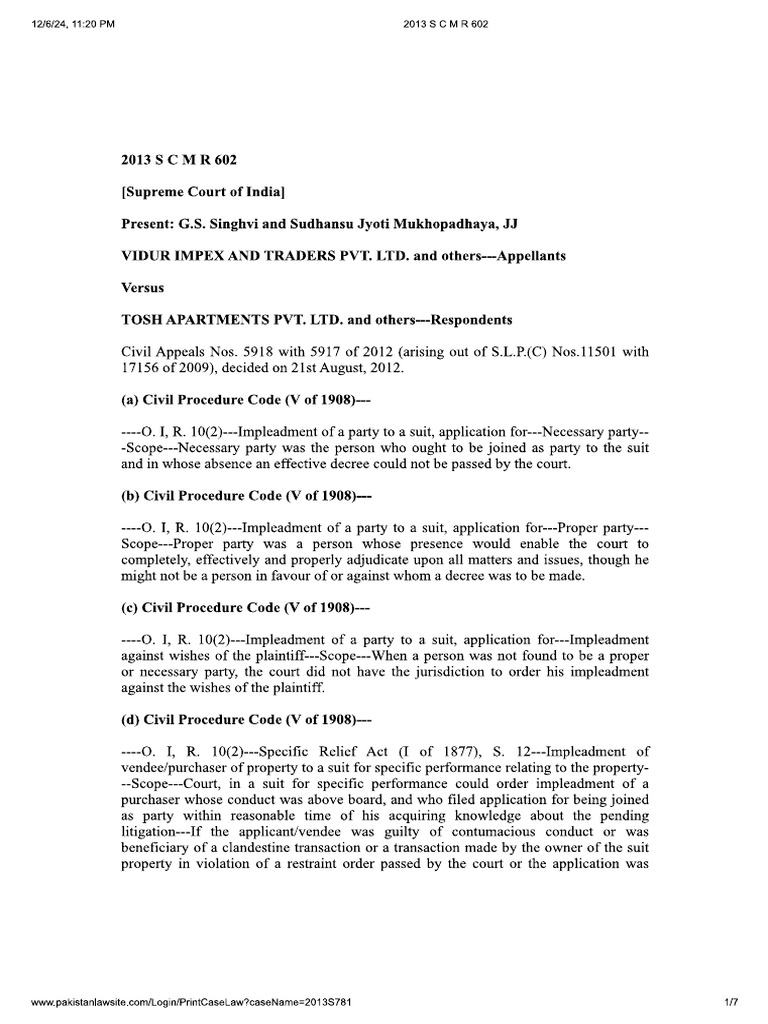 2013 SCMR 602 | PDF