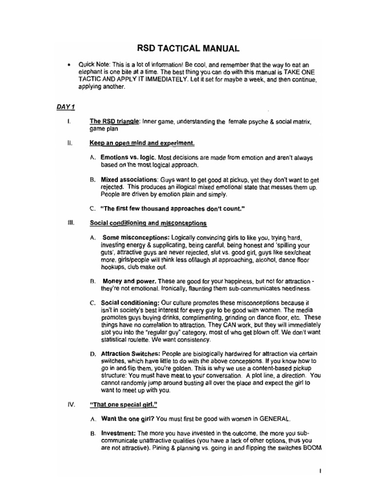 RSD Tactical Manual | PDF