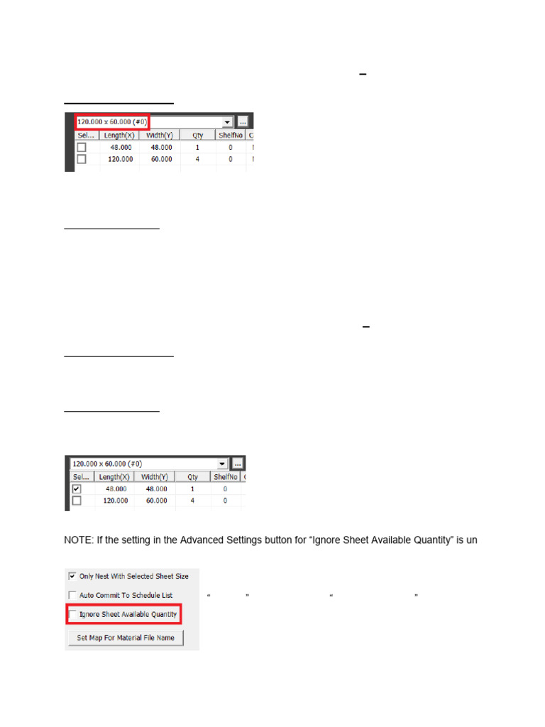 Only Nest With Selected Sheet Size | PDF