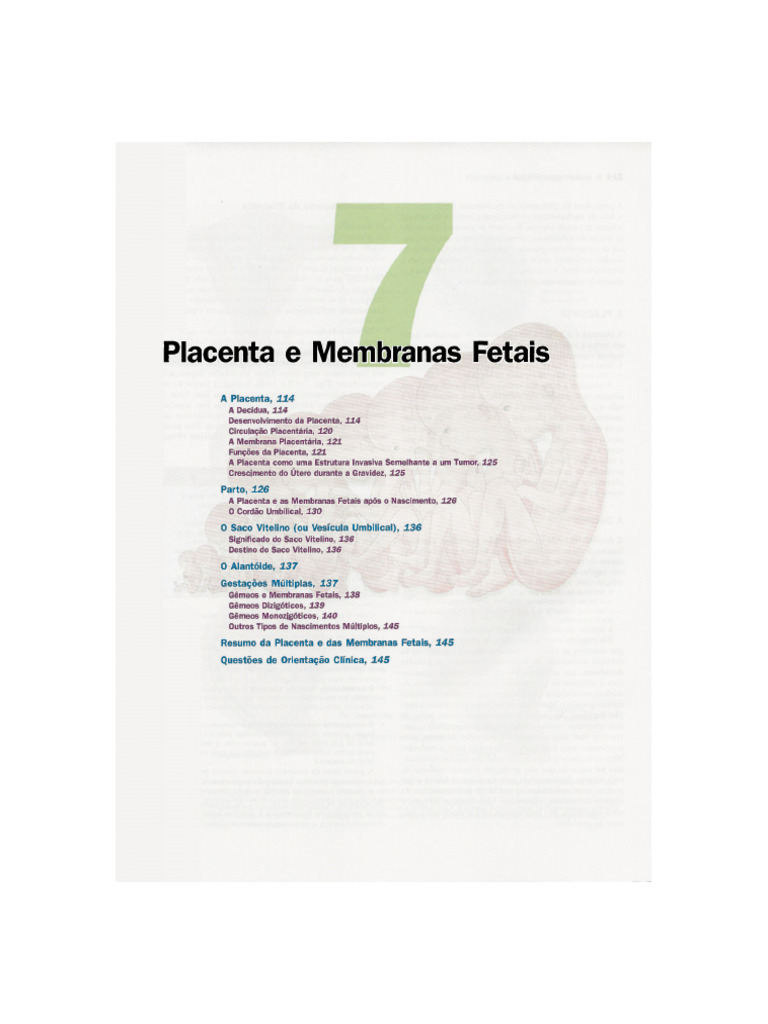 Placenta e Membranas Fetais | PDF