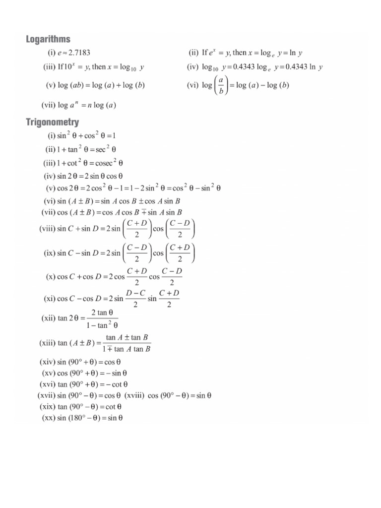 Important Points Basic Maths | PDF
